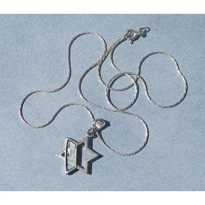 Shamay & Benlulu Delicate Star of David Necklace With Roman Glass