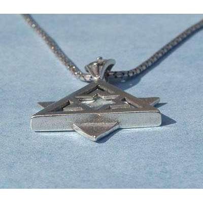 Shamay & Benlulu Textured Star of David Necklace with Roman Glass